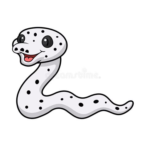 Cute Cow Reticulated Python Cartoon Stock Vector Illustration Of