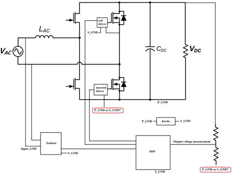 grounding pfc power gnd vs signal gnd electrical engineering stack