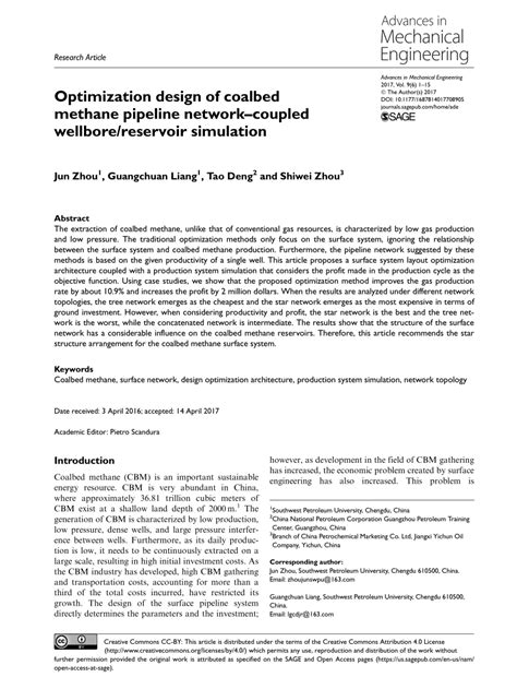 Pdf Optimization Design Of Coalbed Methane Pipeline Networkcoupled