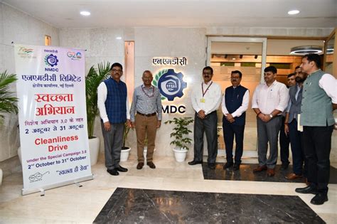 Secretary Steel Review Activities Undertaken By Nmdc Under Special Campaign 3 0 Indian Psu