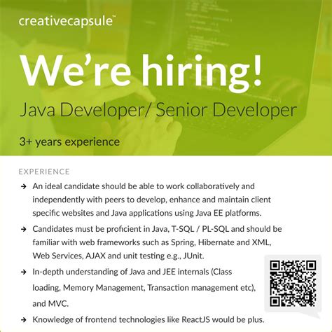 Carolyn S On Linkedin Java Developer Hiring Lifeatcc Jobsatcreativecapsule Jobs2023 Java