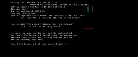 Cucm 10 5 Fails After Reboot Cisco Community