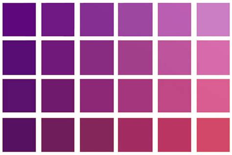 Violet Color Chart