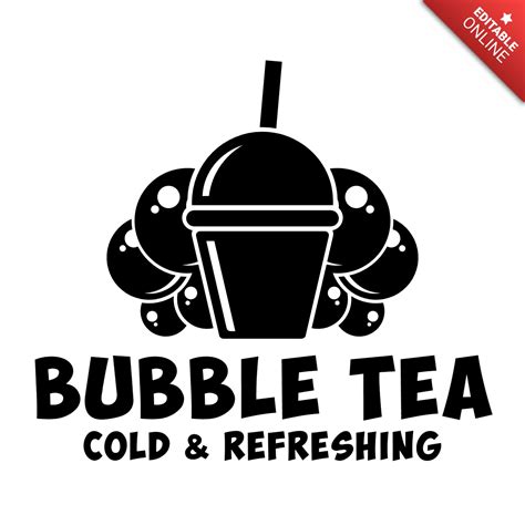 Fresh Bubble Tea Logo Design Free Design Template