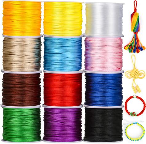 546 Yards Nylon Satin String 1mm Nylon Cords For Braided