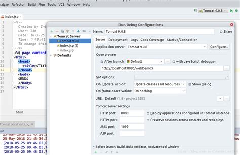 idea 配置tomcat web项目的部署url idea server url csdn博客