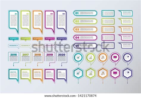 Infographic Vector Collection Diagrams Graphs Annual Stock Vector Royalty Free