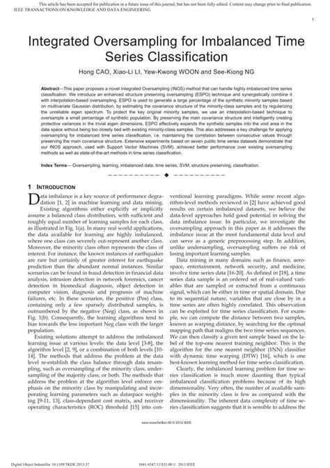 Integrated Oversampling For Imbalanced Time Series Classification