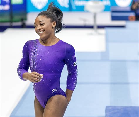 Simone Biles In Two Piece Workout Gear Gets Ready For The Beach