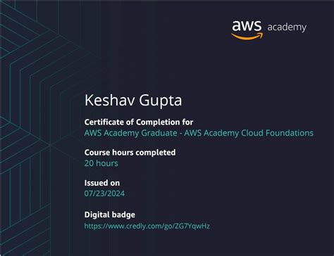 Keshav Gupta On Linkedin Aws Cloudcomputing Certification Awscloud Learningjourney