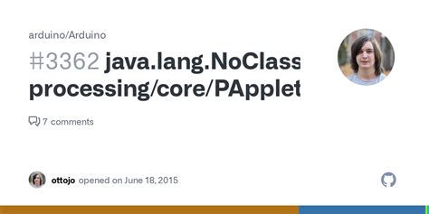 Javalangnoclassdeffounderror Processingcorepapplet · Issue 3362