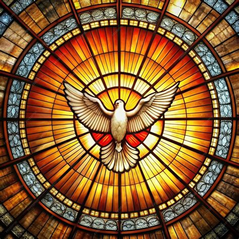 Holy Spirit Stained Glass Stained Glass Depicting The Symbol Of The