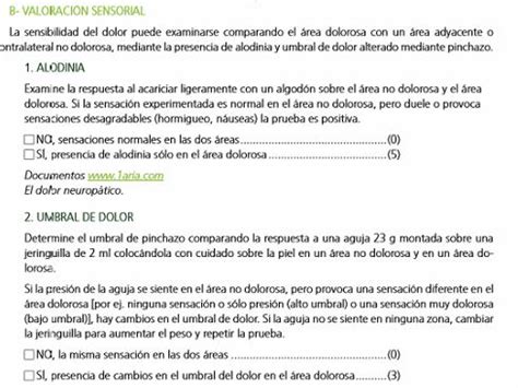 Escalas Y Cuestionarios Para La Evaluación Del Dolor Neuropático