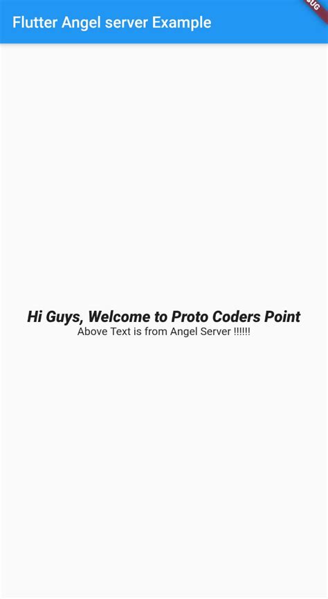 Flutter Dart Server Framework Angel Server In Flutter With Example