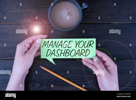Conceptual Caption Manage Your Dashboard Word For Web Landing Page To