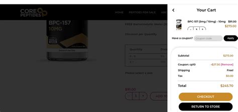Core Peptides Coupons 15 Off September 2024