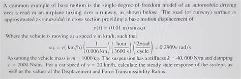 solved a common example of base motion is the