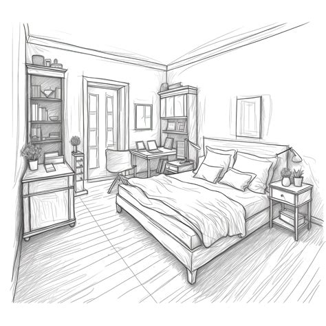 Premium Ai Image Interior Cozy Bedroom Bed Ai Generated