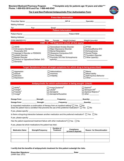 Antipsychotic Prior Authorization Pdf Form Formspal