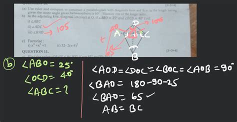 a use ruler and compass to construct a parallelogram with diagonals 6 c