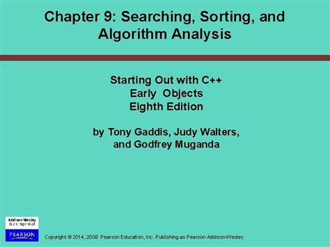 Chapter 9 Searching Sorting And Algorithm Analysis Starting
