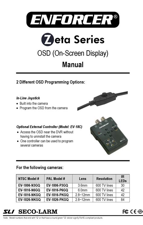 Seco Larm Enforcer Zeta Series Manual Pdf Download Manualslib