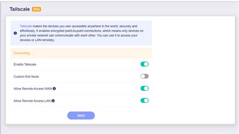 Tailscale Stuck On Connecting Routers Glinet Official Forum