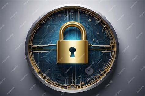 Premium Ai Image Padlock With Keyhole Icon In Personal Data Security Illustrates Cyber Data Or