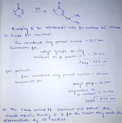Solved Uv Spectroscopy Q Predict The UV Maximum For Each Of The Course Hero