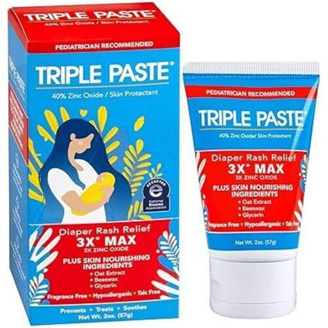 Triple Paste 3x Max Diaper Rash Ointment 40 Zinc Oxide Maximum