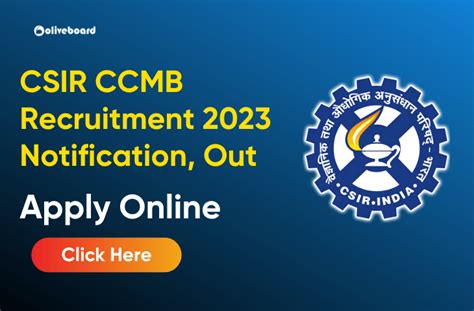 Csir Ccmb Recruitment 2023 Notification Out Apply Online