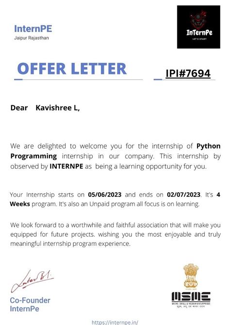Pythonprogramming Internpe Internship Kavishree L