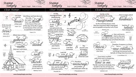 Stamp Simply Stamp Simply Clear Stamps Stamp Simply Clear Stamps My Church Stamp Bundle Trio