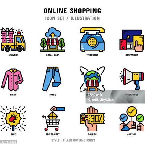 온라인 쇼핑 아이콘 세트 웹 디자인 및 벡터 일러스트 레이 션에 대 한 12 아이콘 0명에 대한 스톡 벡터 아트 및 기타 이미지 0명 경매 디자인 Istock