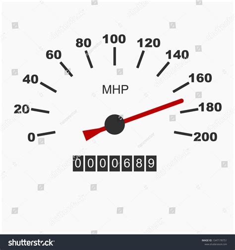 Car Speedometer Speed Level Scale Isolated เวกเตอร์สต็อก ปลอดค่า