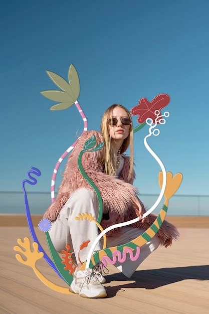 Premium Photo Dynamic Comic Style Collage