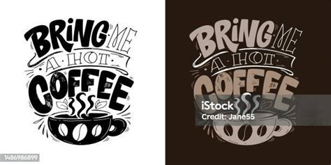 커피에 대한 귀여운 손으로 그린 낙서 글자 티셔츠 머그잔 프린트 엽서용 레터링 T 셔츠에 대한 스톡 벡터 아트 및 기타 이미지 T 셔츠 개념 개념과 주제 Istock