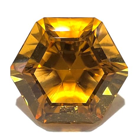 563ct Citrine Hexagonal Cut Gemstone Burtons Burtons Gems And Opals