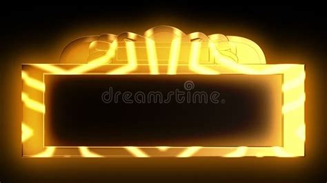 Looping Gold Theatrical Marquee Stock Video Video Of Commercial Glamour 264005441