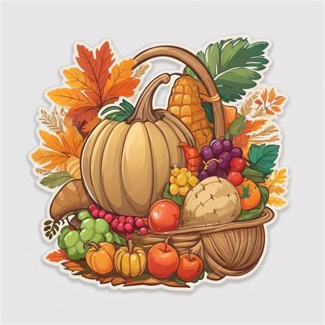 Premium Vector Cornicopia Cartoon Vector Background