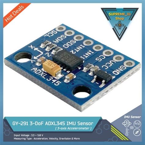 jual gy 291 3 dof adxl345 imu sensor high resolution 3 axis