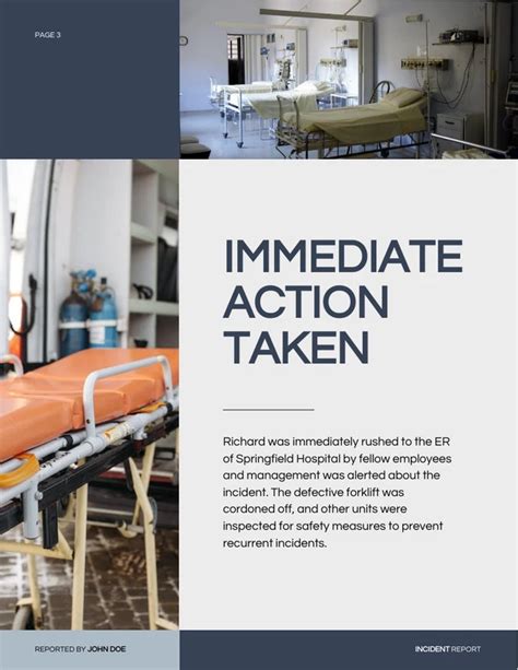 Blue White Incident Report Template Venngage