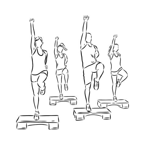 Premium Vector Hand Drawn Sketch Of An Exercising Woman Vector