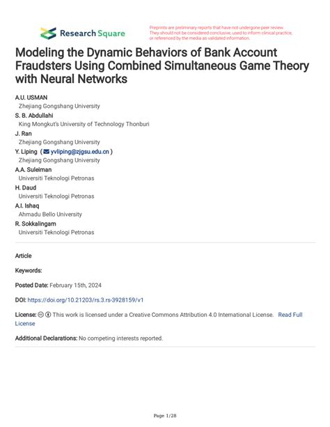 Pdf Modeling The Dynamic Behaviors Of Bank Account Fraudsters Using