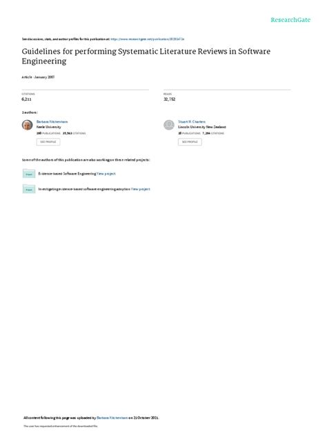 Kitchenham 2007systematicreviews5 8 Pdf Systematic Review Meta