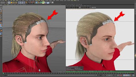 hair problems when importing a cc3 fbx character into cinema 4d