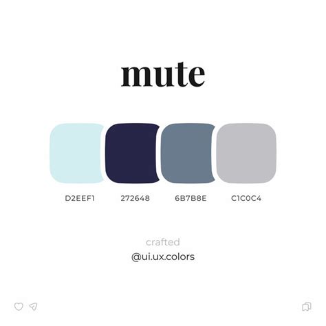 The Color Scheme For Mute Is Shown In Black Blue And Grey Colors