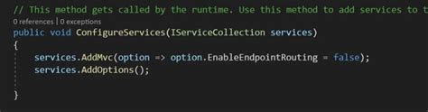 resolved using ‘usemvc to configure mvc is not supported while using