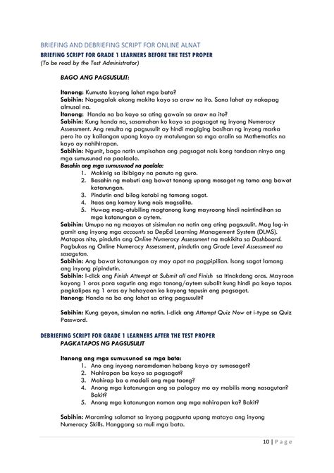 Albay Numeracy Assessment Tools Alnat Manual Pdf