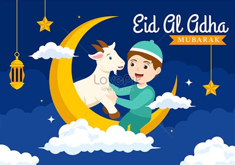 해피 이드 알 아다 무바라크 삽화 일러스트 무료 다운로드 Lovepik